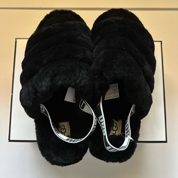 UGG | Shoes | Ugg Black Opentoed Slippers | Poshmark